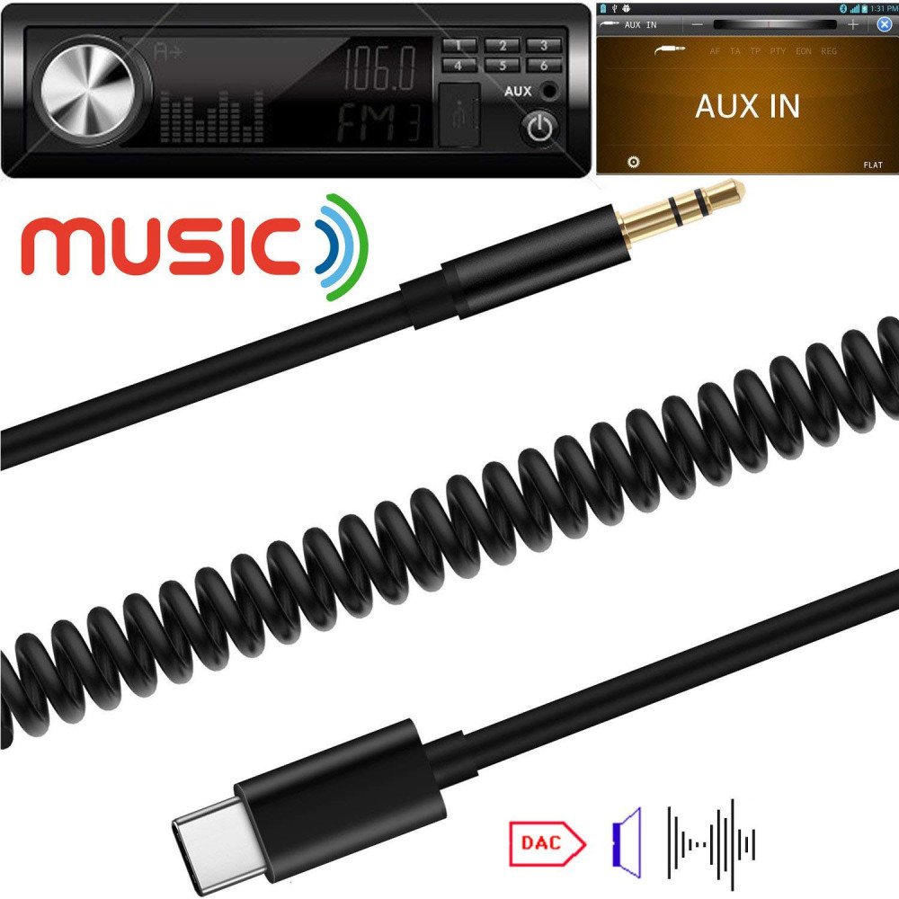 Wholesale USB-C Cable to 3.5mm Aux Auxiliary Cable for Headphone, Car ...